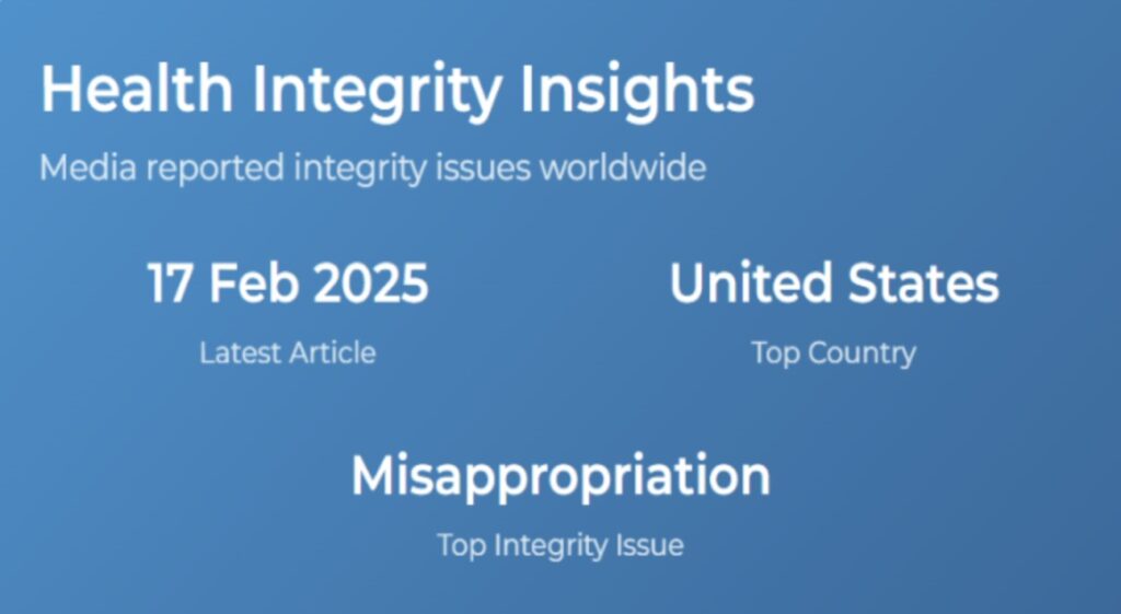 Harnessing Data and AI for Health Integrity: Introducing the Global ...